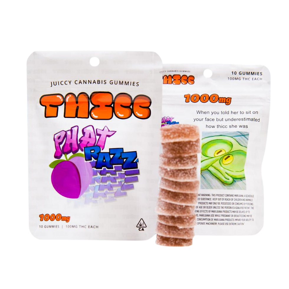 Thicc Phat Razz 1000mg Gummies Nirvana
